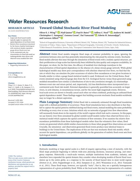 PDF Toward Global Stochastic River Flood Modeling
