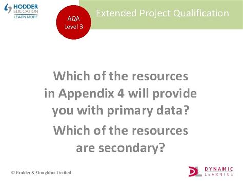 AQA Level 3 Extended Project Qualification Types Of