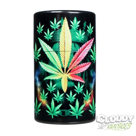 Plastic Sealed Stash Can Weed Leaf Jamaica Cloudy Choices