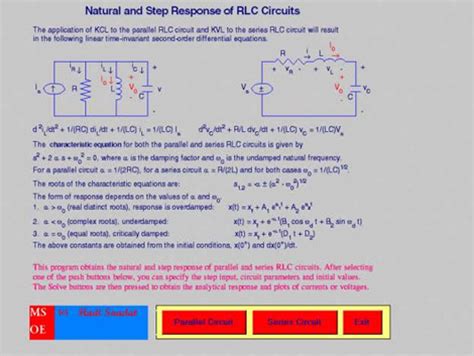 GUI For RLC Circuits