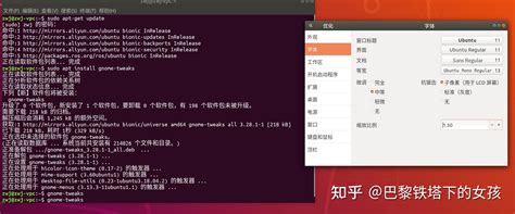 有关ubuntu系统更改字体大小的方法 知乎