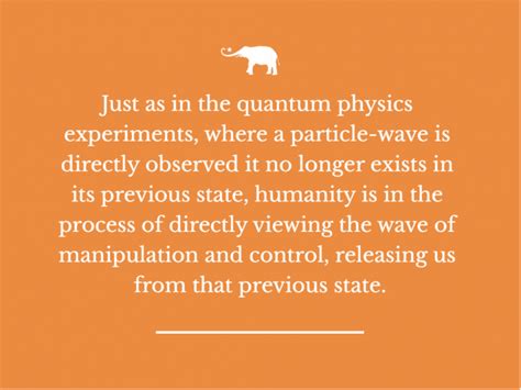 Just As In The Quantum Physics Experiments Where A Particle Wave Is Directly Observed It No