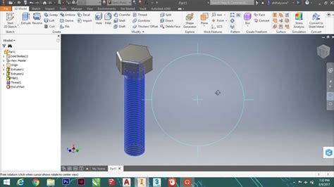Cara Membuat Baut Dan Mur Inventor 2017 Youtube