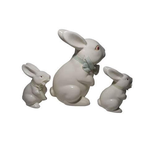 Vintage Takahashi Bunny Rabbit Set Of 3 Easter Spring Farm 6 Made In