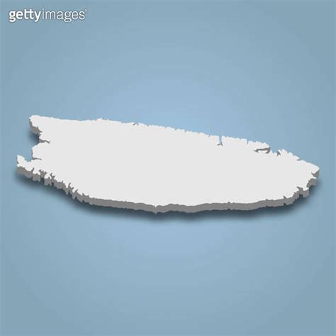 3d Isometric Map Of Brac Is An Island In Croatia 이미지 2152434157 게티이미지뱅크