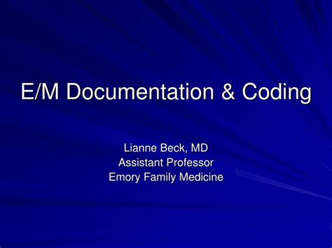 PPT E M Documentation Coding PowerPoint Presentation Free Download ID