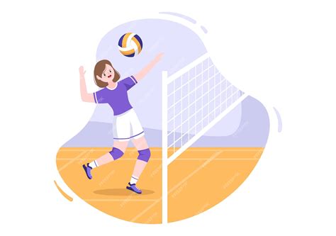 Cartoon Volleyball Player
