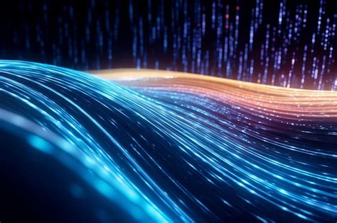 Abstract Flowing Data Ramp Premium Ai Generated Image