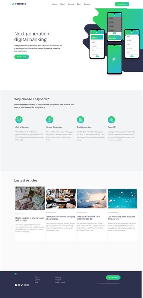 Frontend Mentor Easybank Challenge Of Frontend Mentor Completed By Me Coding Challenge Solution