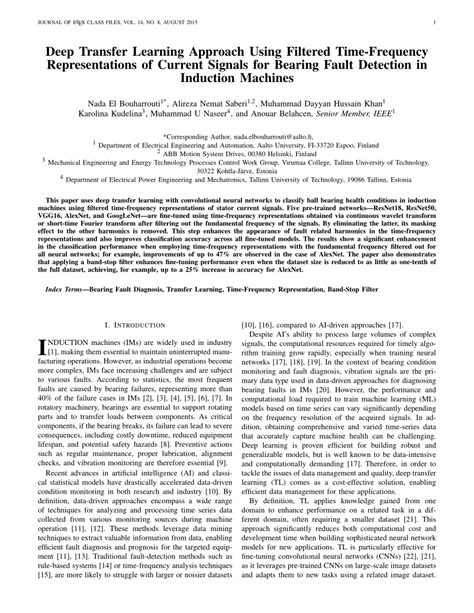 Pdf Deep Transfer Learning Approach Using Filtered Time Frequency Representations Of Current