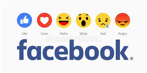 New Facebook Like Button Emoji Reactions Stock Illustrations 122 New