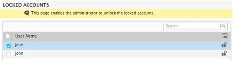 Locked Out User Accounts