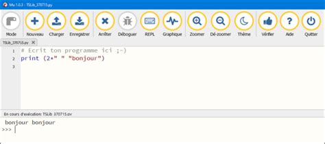 Taper Du Code Python Aide à Lusage Des Technologies De Linformatique