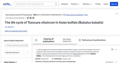 [citation Report] The Life Cycle Of Toxocara Vitulorum In Asian Buffalo Bubalus Bubalis