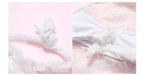 Милый слитный купальник для девочек с белыми перьями без рукавов с перекрестной горловиной