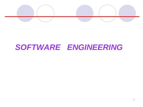Ppt 1 Software Engineering Chapter 1 Introduction To Software