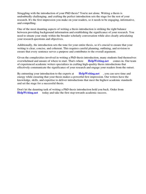 How To Write A Phd Thesis Introduction Pdf Thesis Methodology