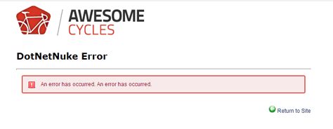 Dotnetnuke Dnn An Error Has Occurred Stack Overflow