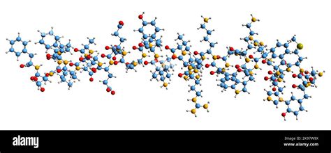 3d Image Of Adrenocorticotropic Hormone Skeletal Formula Molecular