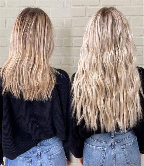 Before And After Hair Extensions Cortes De Pelo Extensiones De Cabello Peinados