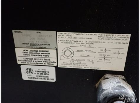 Used Gerber Cnc Router Hgr 24