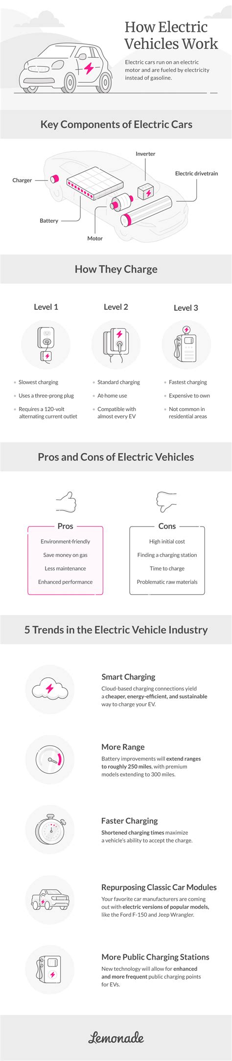 Electric Vehicles How They Work Their Benefits Infographic