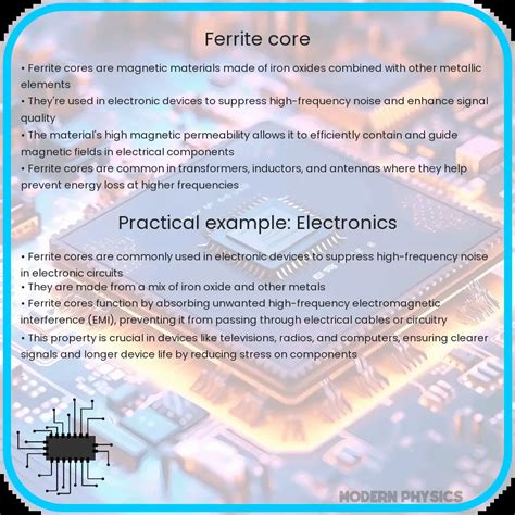 Ferrite Core Magnetic Efficiency Low Loss And Stability