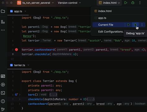 Running And Debugging Typescript Webstorm Documentation