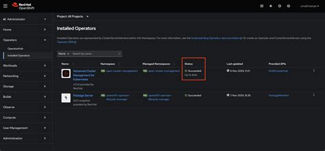 Red Hat Openshift Installation Of Advanced Cluster Management For