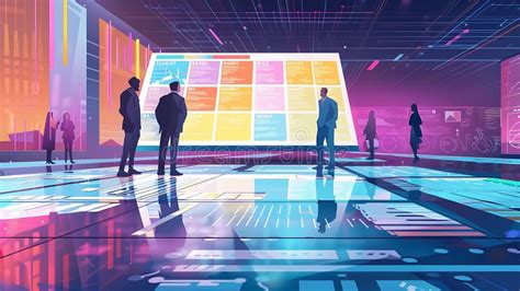 Illustrate A Risk Management Team Assessing Business Risks Using A