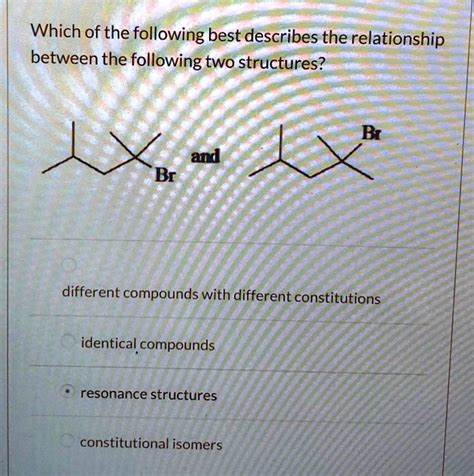 Solved Which Of The Following Best Describes The Relationship Between