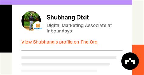 Shubhang Dixit Digital Marketing Associate At Inboundsys The Org