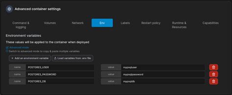 Postgresql In Docker Cli And Portainer Ru Networking And Software