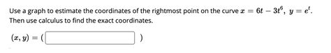 Solved Use A Graph To Estimate The Coordinates Of The