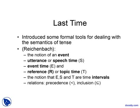 Aspect Introduction To Formal Semantics Lecture Slides Docsity