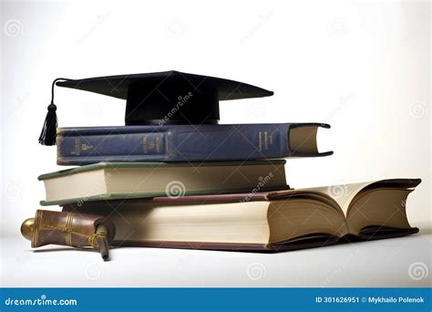 Graduation Hat And Book For Education Day Neural Network Ai Generated Stock Image Image Of