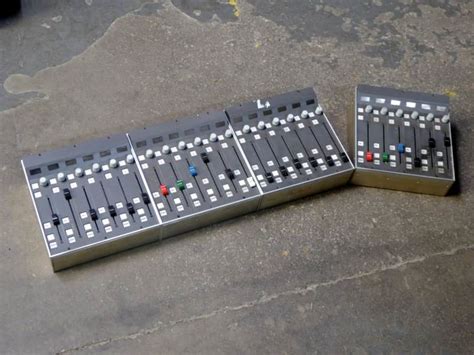Audio Mixer Modules With Linear Faders And Square Buttons Electro Props Hire