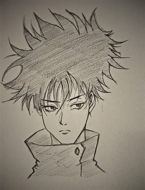 How To Draw Megumi From Jujutsu Kaisen Megumi Drawing Step By Step