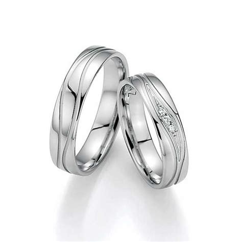 Fischer Trouwring Gepolijst Witgoud Zandmatte Banen Circles