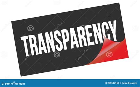 Transparency Text On Black Red Sticker Stamp Stock Illustration