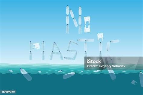 플라스틱 폐기물로 인한 수질 오염 생태 적 화조 자연 보호 배너입니다 쓰레기에서 물의 정화 벡터 일러스트레이션 0명에 대한 스톡