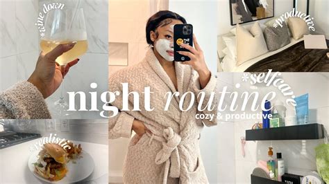 Relaxing Night Routine Productive Habits Journaling Aesthetic Self
