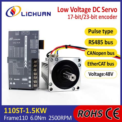 China Pulse RS CANopen EtherCAT FLANGED KW W Low Voltage DC Servo Motor Drivers
