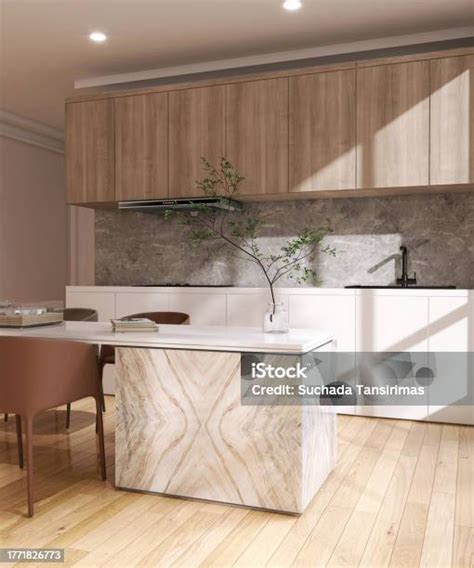 주방이 있는 테이블과 의자가 있는 식사 공간 흰색 캐비닛 카운터 나무 찬장 인덕션 스토브 창문에서 햇빛이 들어오는 후드 싱크대 검은색에 대한 스톡 사진 및 기타 이미지