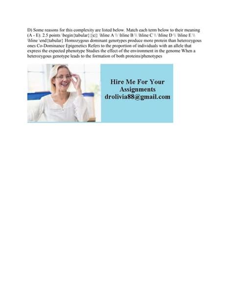 D Some Reasons For This Complexity Are Listed Below Match Each Term Docx