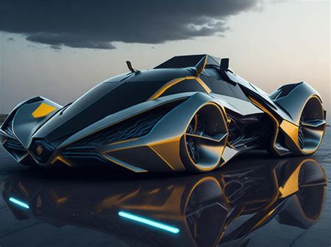 미래의 자동차 모델 디지털 아트 컨셉 아트 3d 렌더링 프리미엄 Ai 생성 이미지