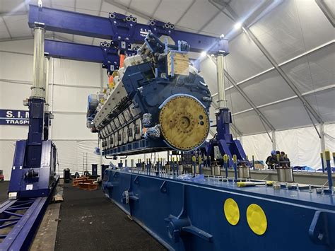 Simi Assembling Large Wärtsilä Power Plant Engines With Enerpac Sbl1100 Hydraulic Gantry Heavy