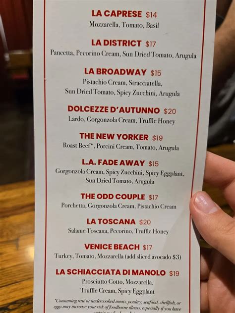 Allantico Vinaio Menu Updated October 2025