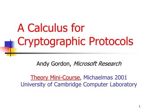 Ppt A Calculus For Cryptographic Protocols Powerpoint Presentation