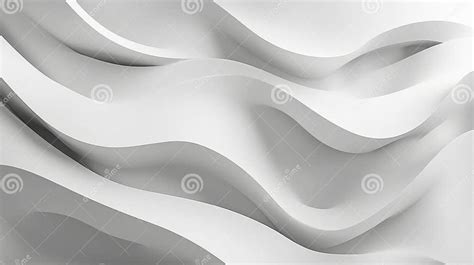A Minimalist 3d Wave Design In Grayscale With Soft Undulating Curves Casting Shadows And